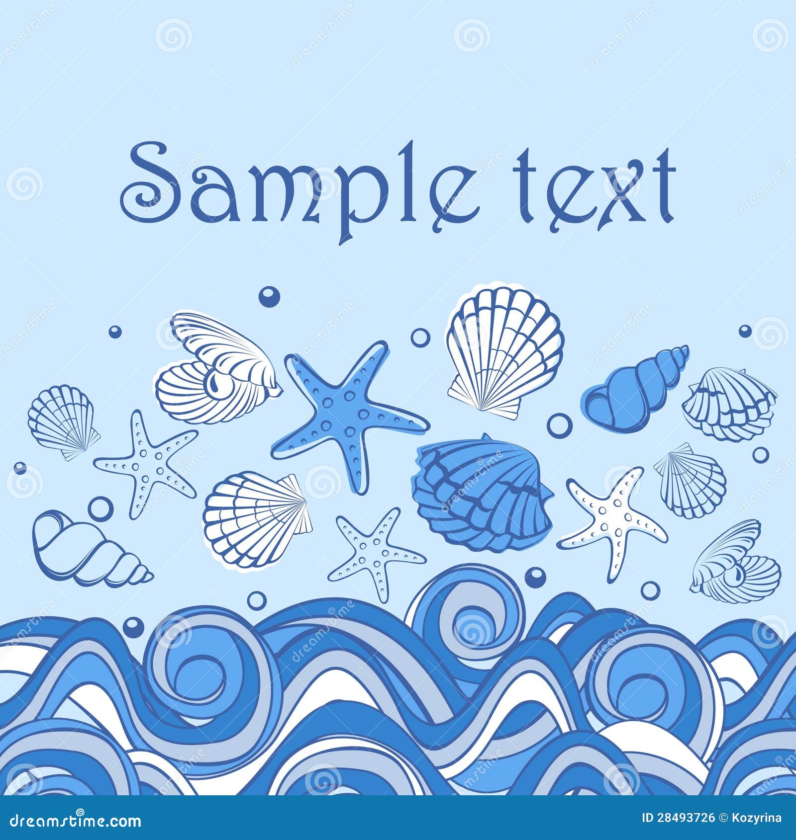 Seashell card stock vector. Illustration of symbol, marine - 28493726