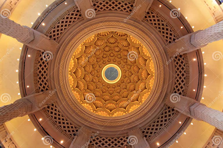 Seashell Ceiling Design Inside Atlantis Hotel, Bahamas Stock Image ...