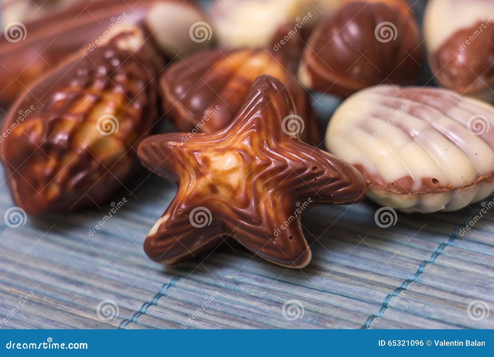 Seashell Chocolates stock photo. Image of chocolate, objects - 65321096