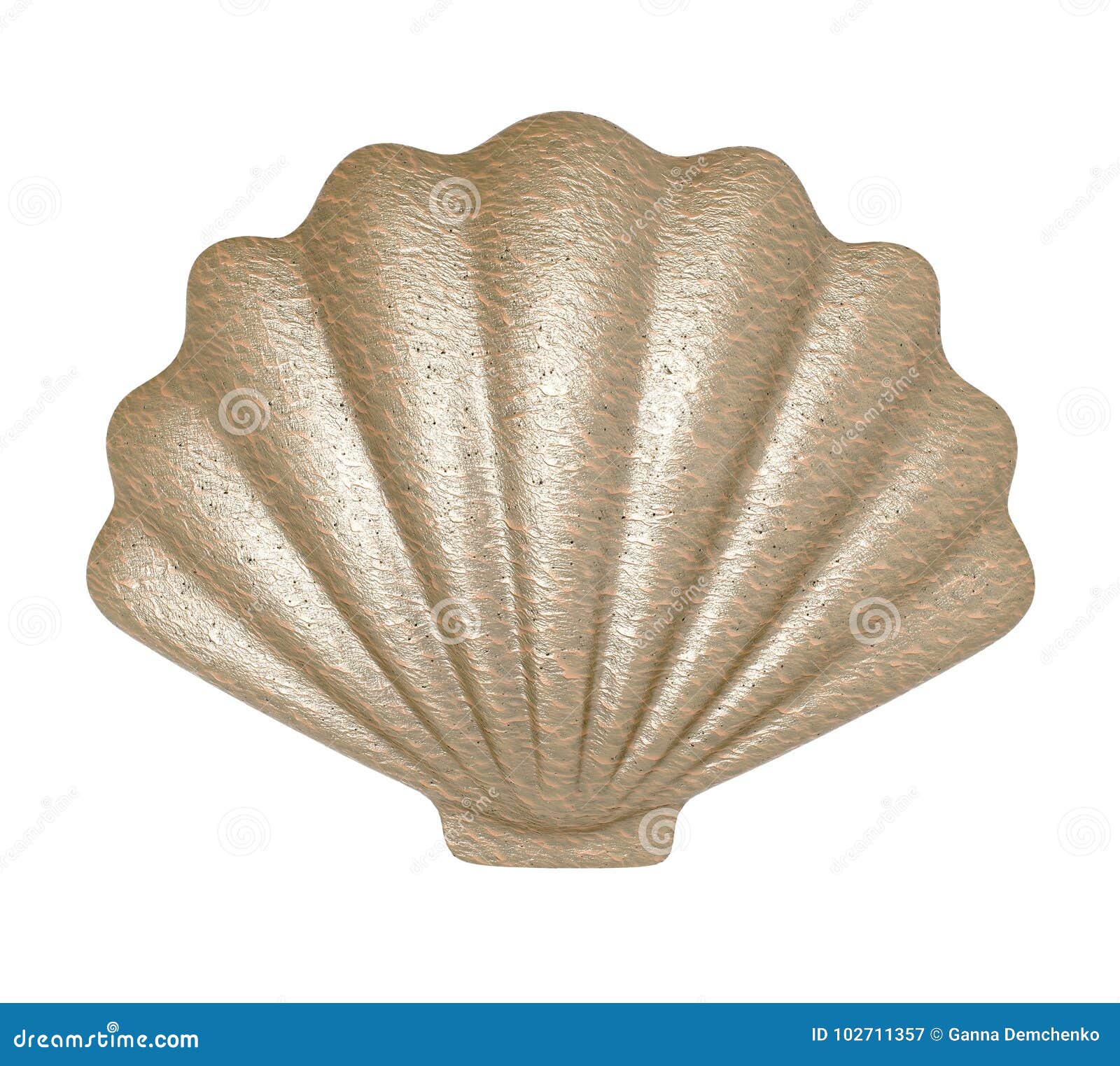 Seashell. 3d illustration stock illustration. Illustration of oyster ...