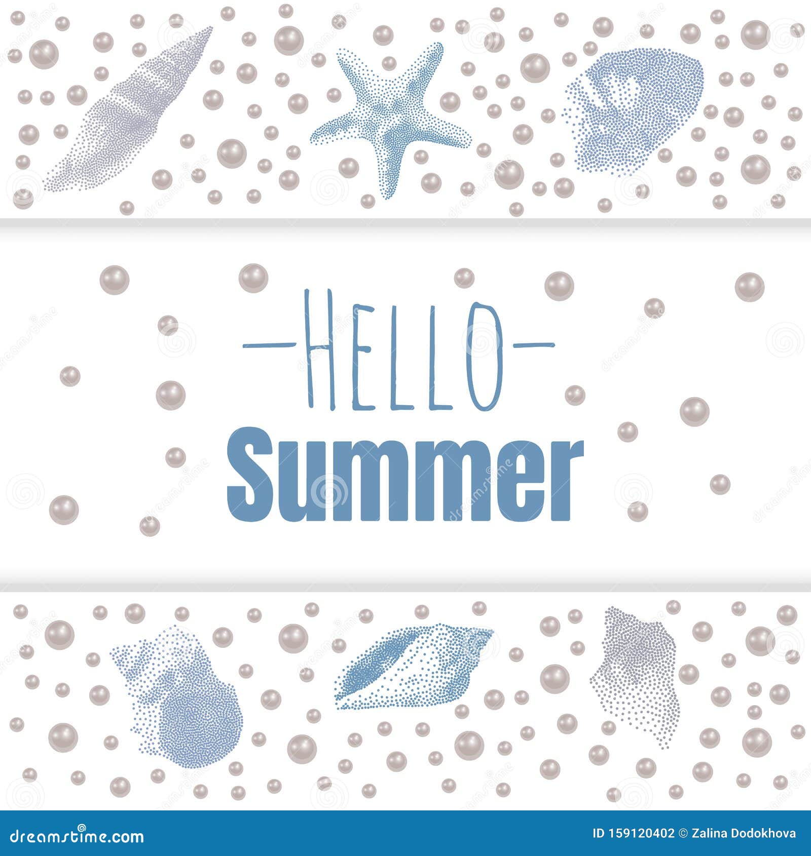 Seashell Element of Your Design, Travel Time Banner. Hello Summer ...