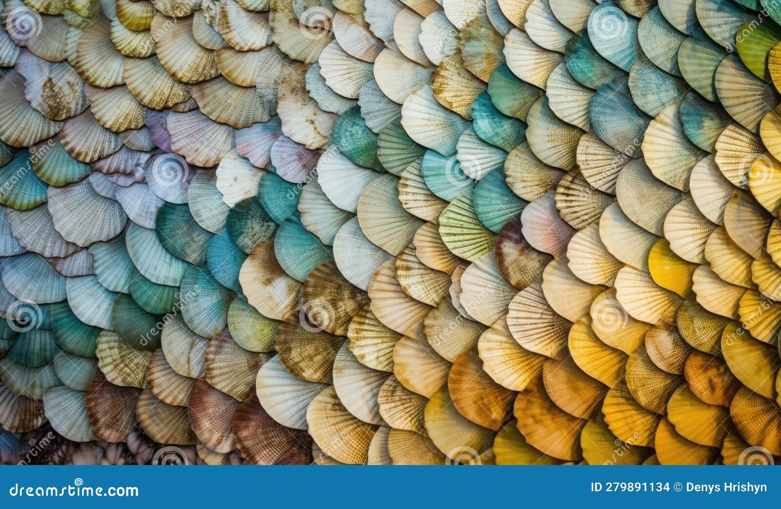 Seashell, Fish Scales and Moss Combine in an Abstract Texture Creating ...