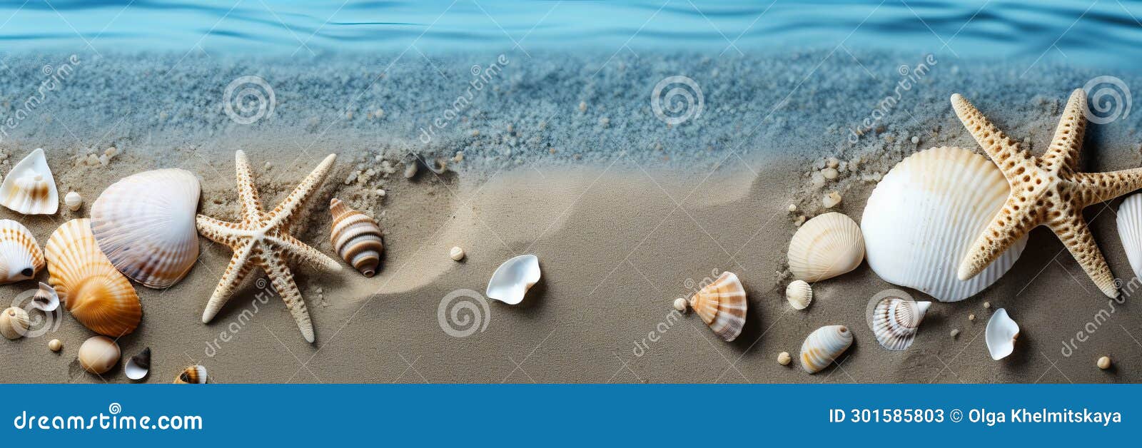 Seashell Frame Border for Text, Copy Space for Message or Design ...