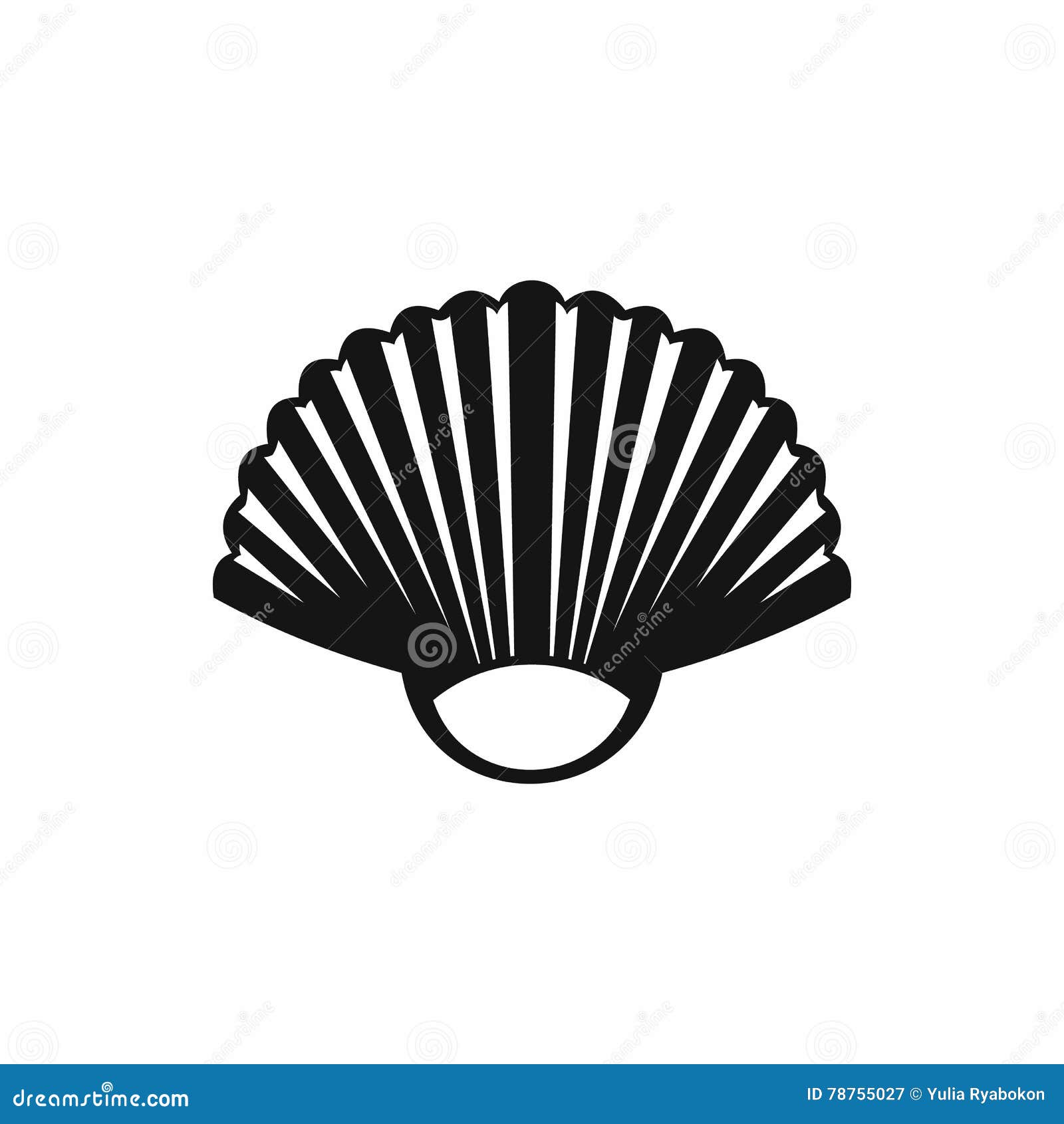 Seashell Icon, Simple Style Stock Vector - Illustration of animal ...