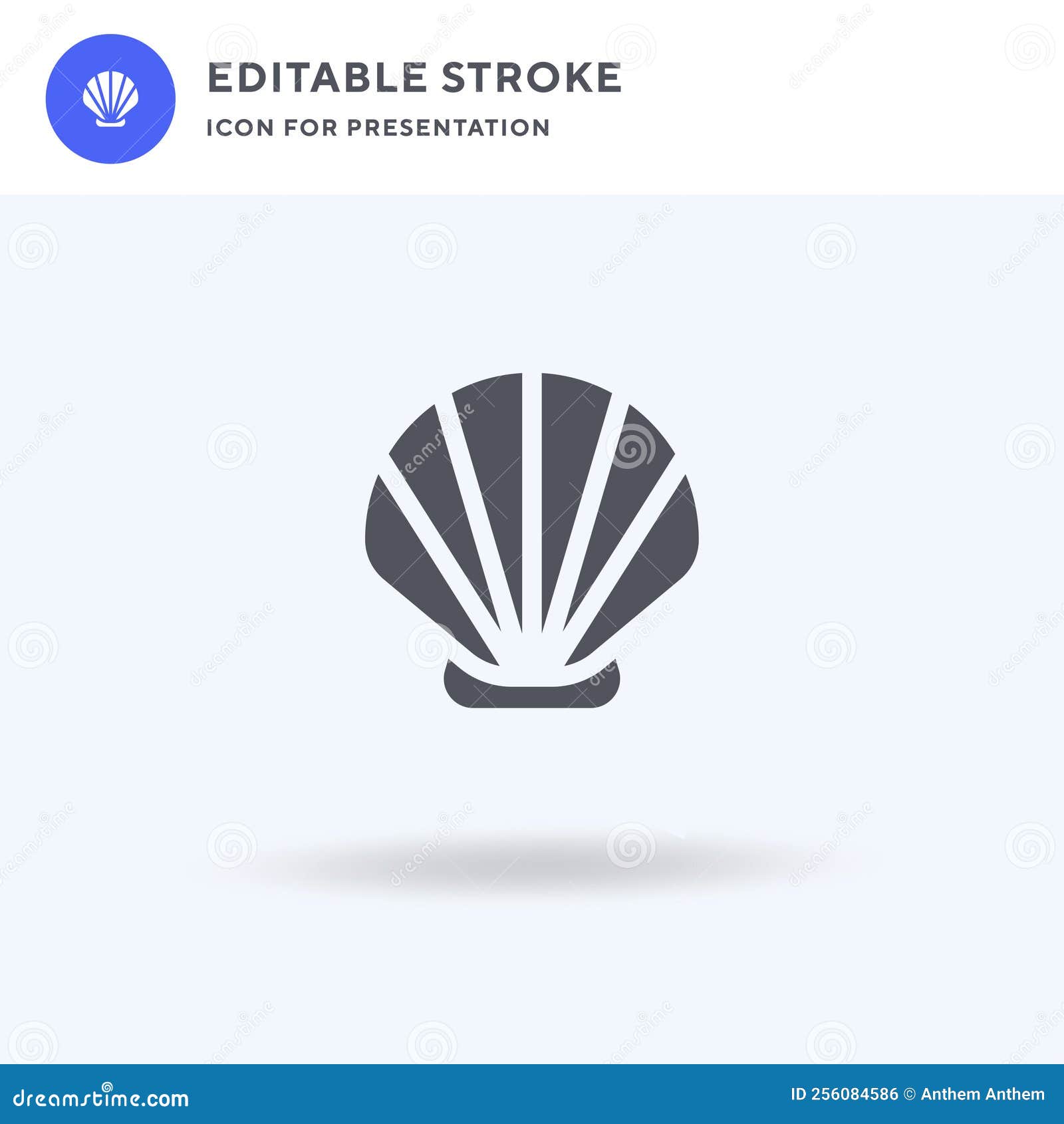 Seashell Icon Vector, Filled Flat Sign, Solid Pictogram Isolated on ...