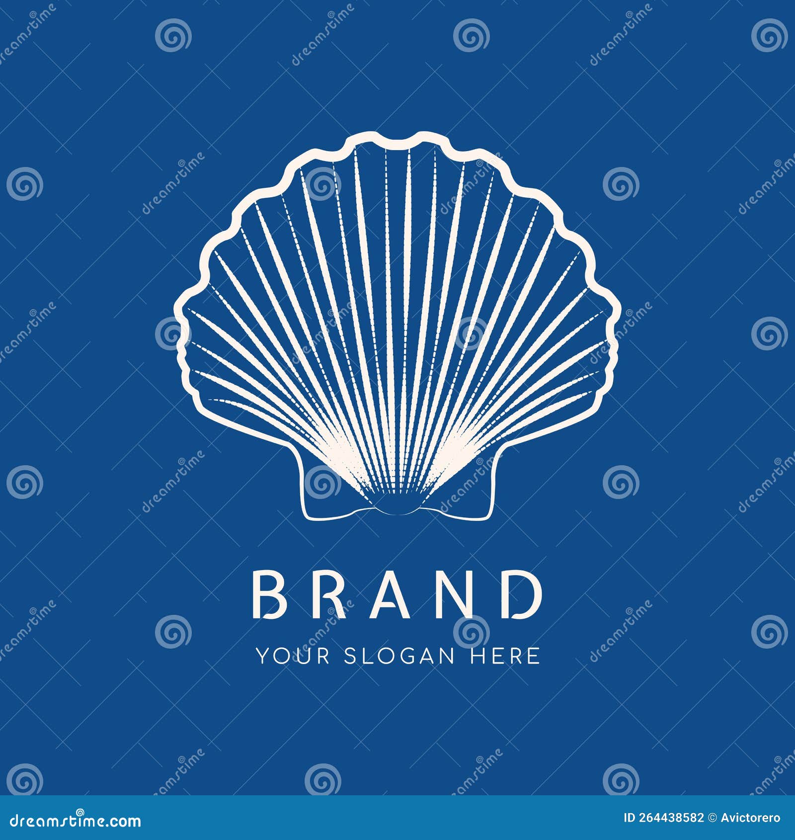 Seashell Logo Design Template. Scallop Shell Stock Vector ...