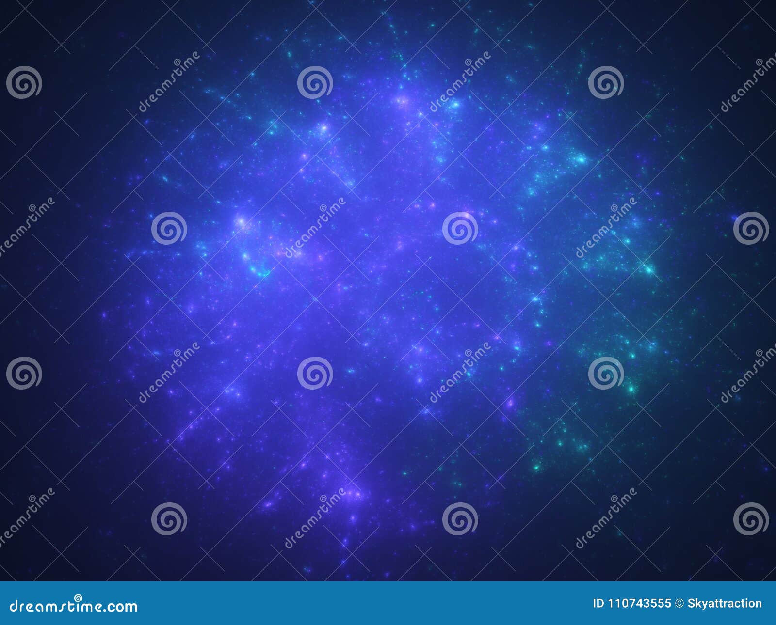 Seashell Nebula. Space Abstract Background Stock Illustration ...