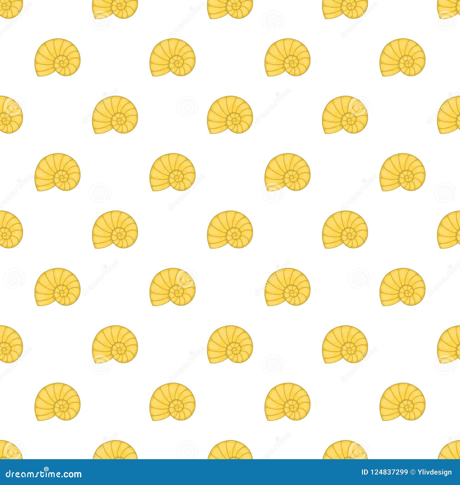 Seashell Pattern Vector Illustration | CartoonDealer.com #34477488