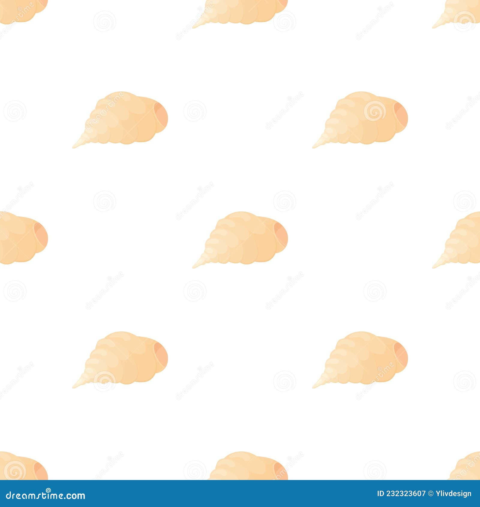 Seashell Pattern Seamless Vector Stock Vector - Illustration of ...