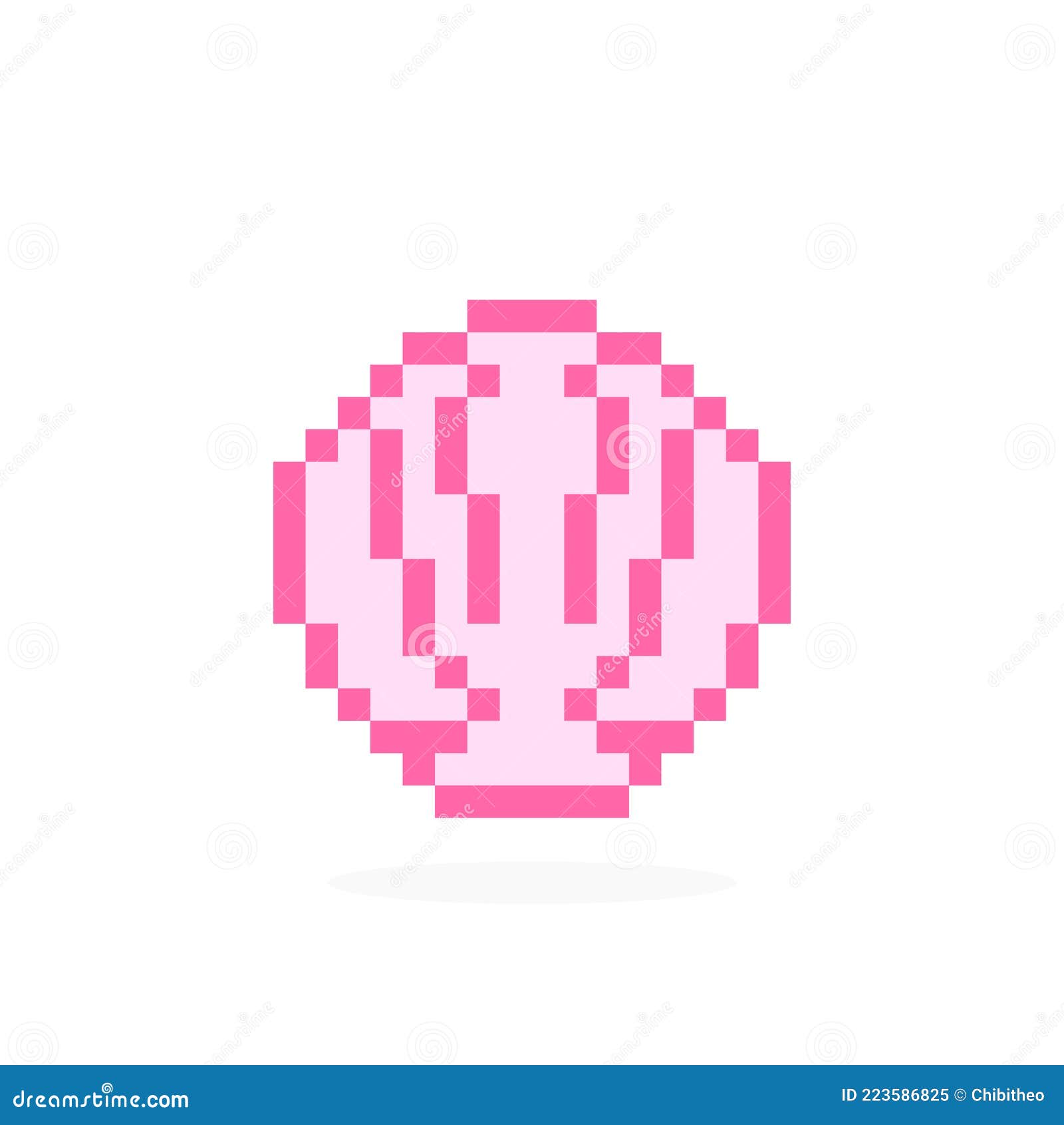 Seashell pixel image 8 bit stock vector. Illustration of sketch - 223586825