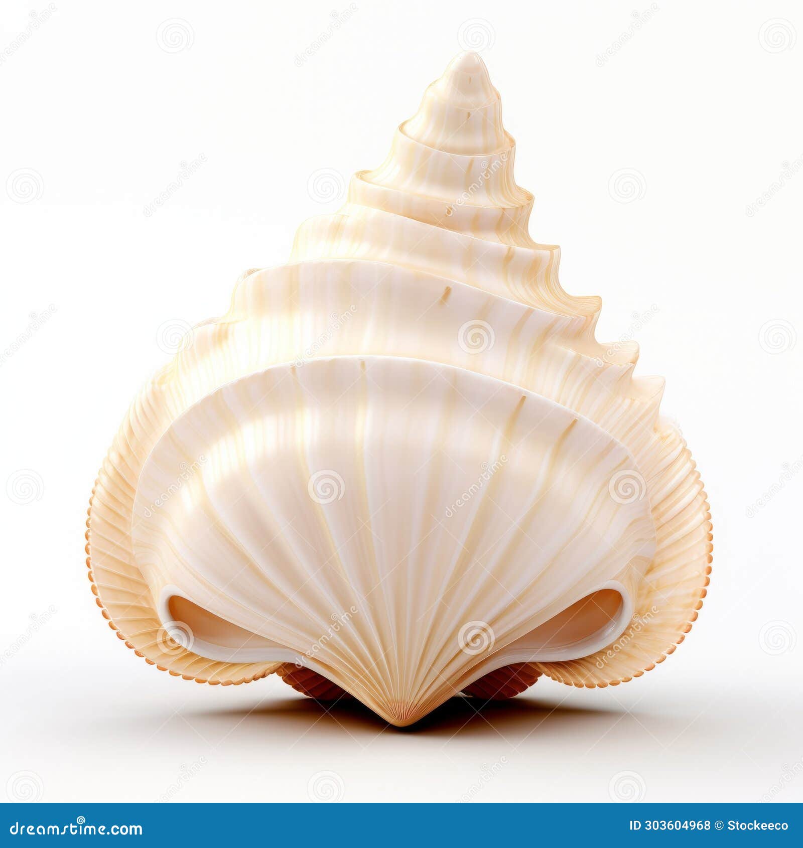 Realistic 3d Seashell on White Background - Maya Rendered Shell Art ...
