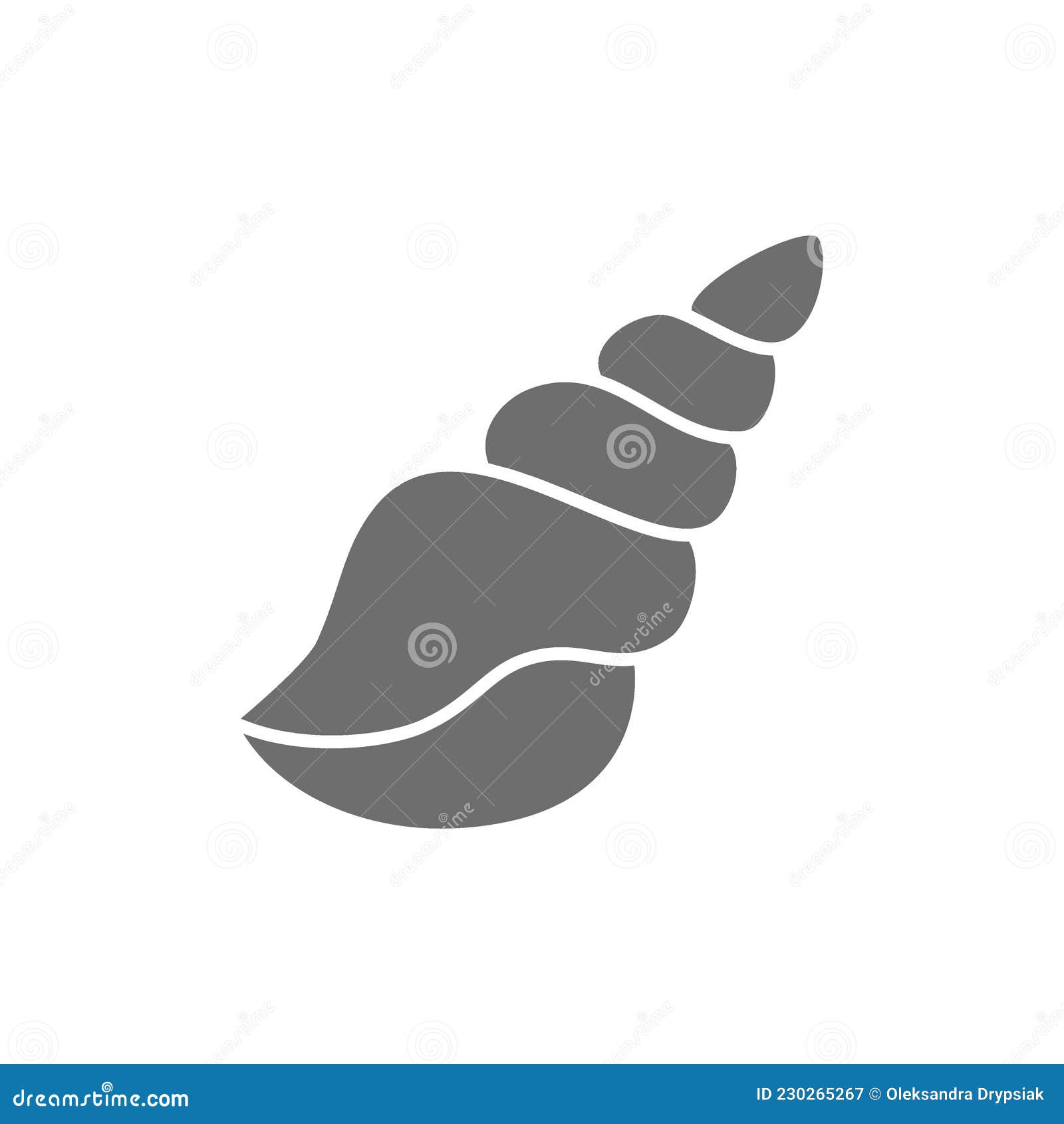 Seashell Or Sea Shell Icon Set, Vector Clipart. | CartoonDealer.com ...