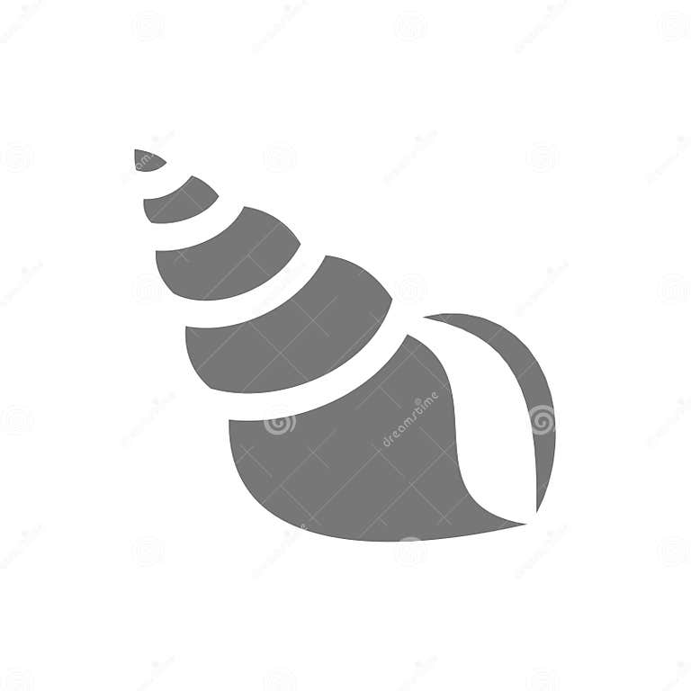 Seashell or Shellfish Vector Icon Stock Vector - Illustration of shell ...