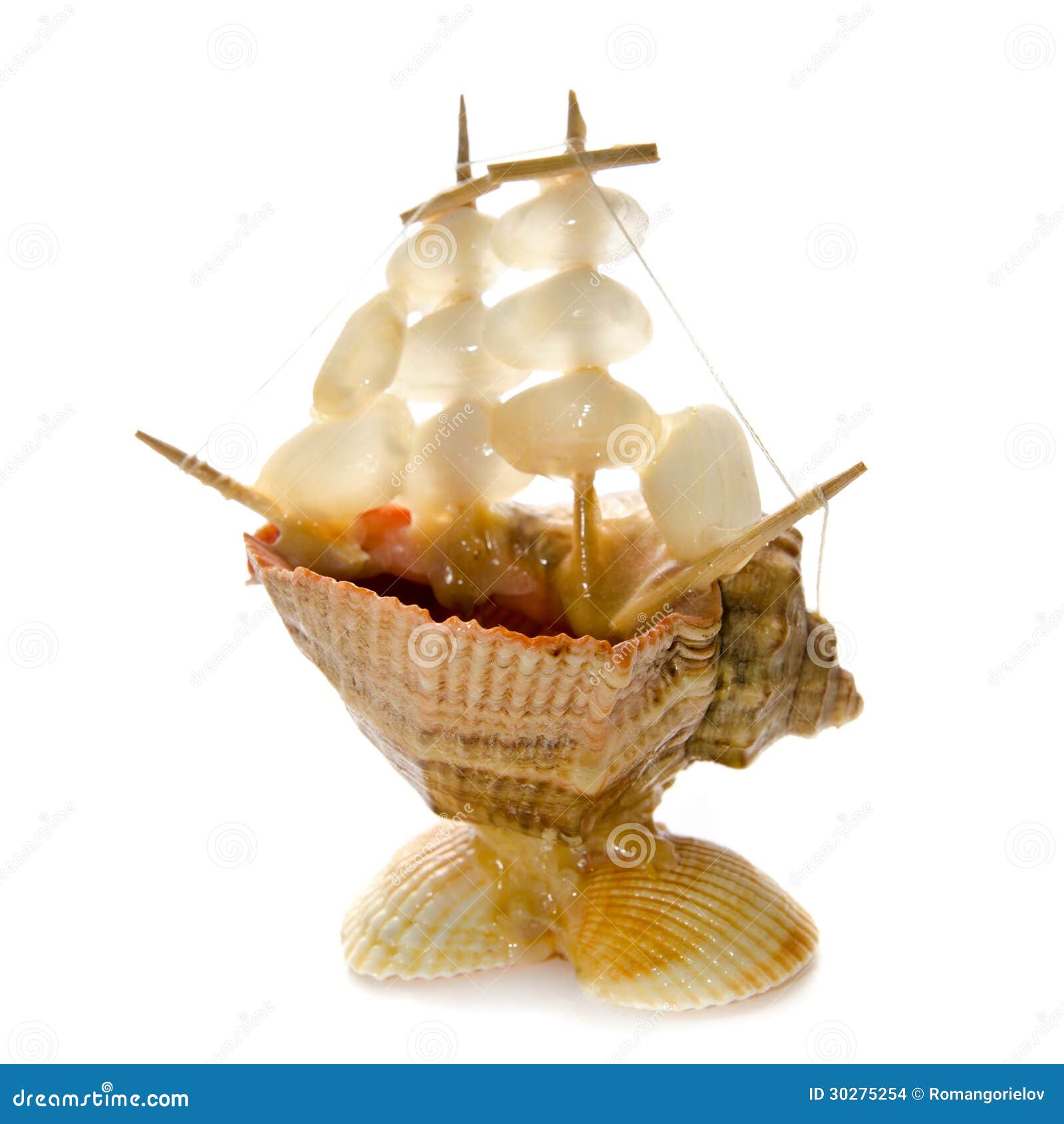 Seashell ship stock photo. Image of model, vacations - 30275254