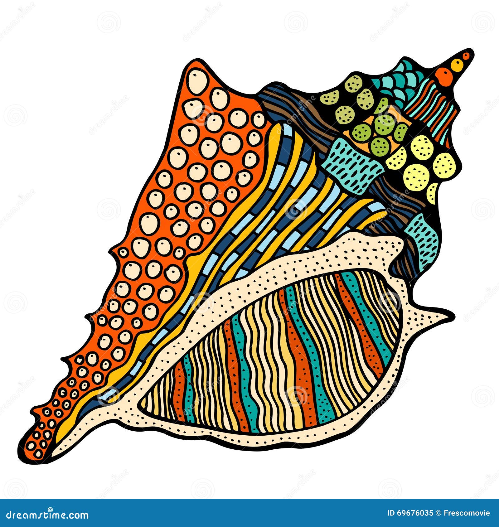Seashell. Vector Illustration. Stock Vector - Illustration of design ...