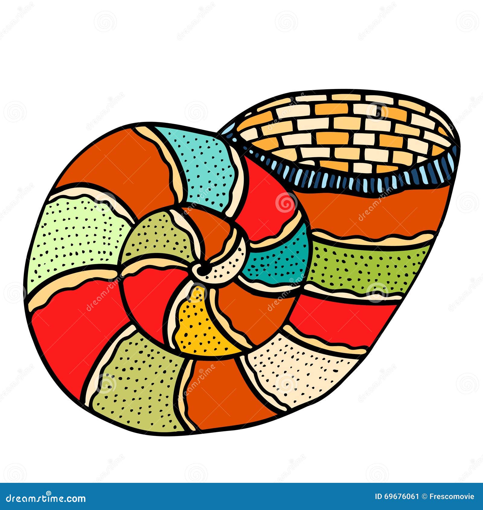 Seashell. Vector Illustration. Stock Vector - Illustration of design ...
