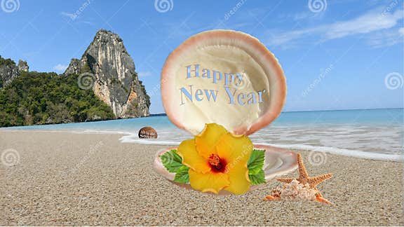 Seashell with Writing on the Stand Stock Photo - Image of steps ...