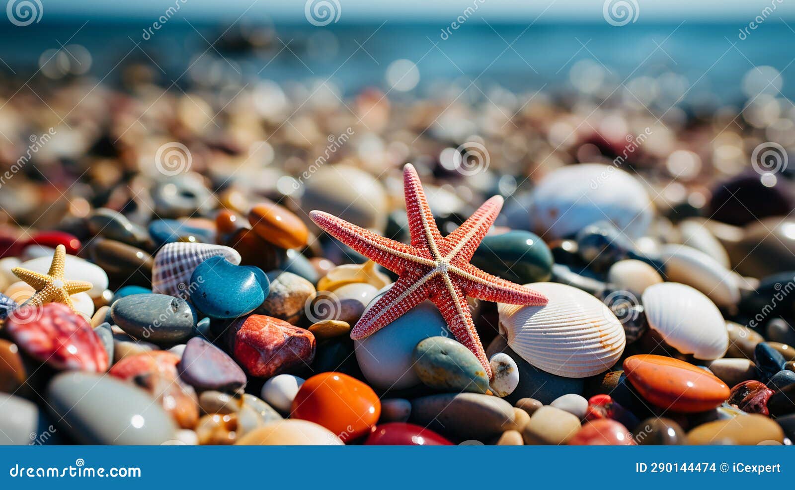Seashells on the Beach Sand Background Stock Photo - Image of shellfish ...