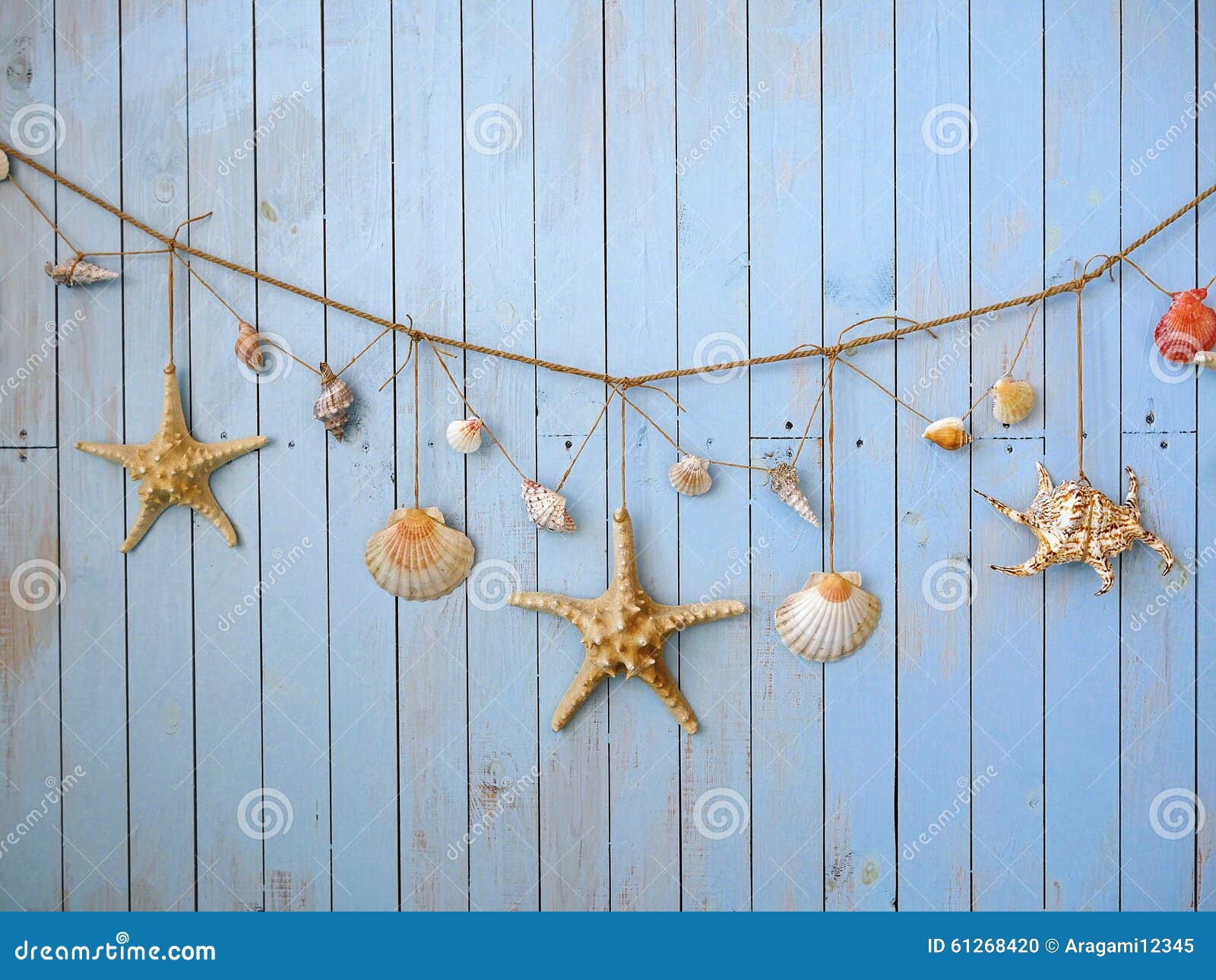 Seashells Hanging on the Rope, Instagram Toning Stock Photo - Image of ...