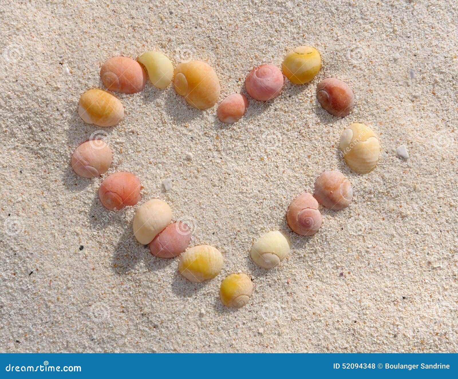 Seashells heart stock photo. Image of love, beach, seashell - 52094348