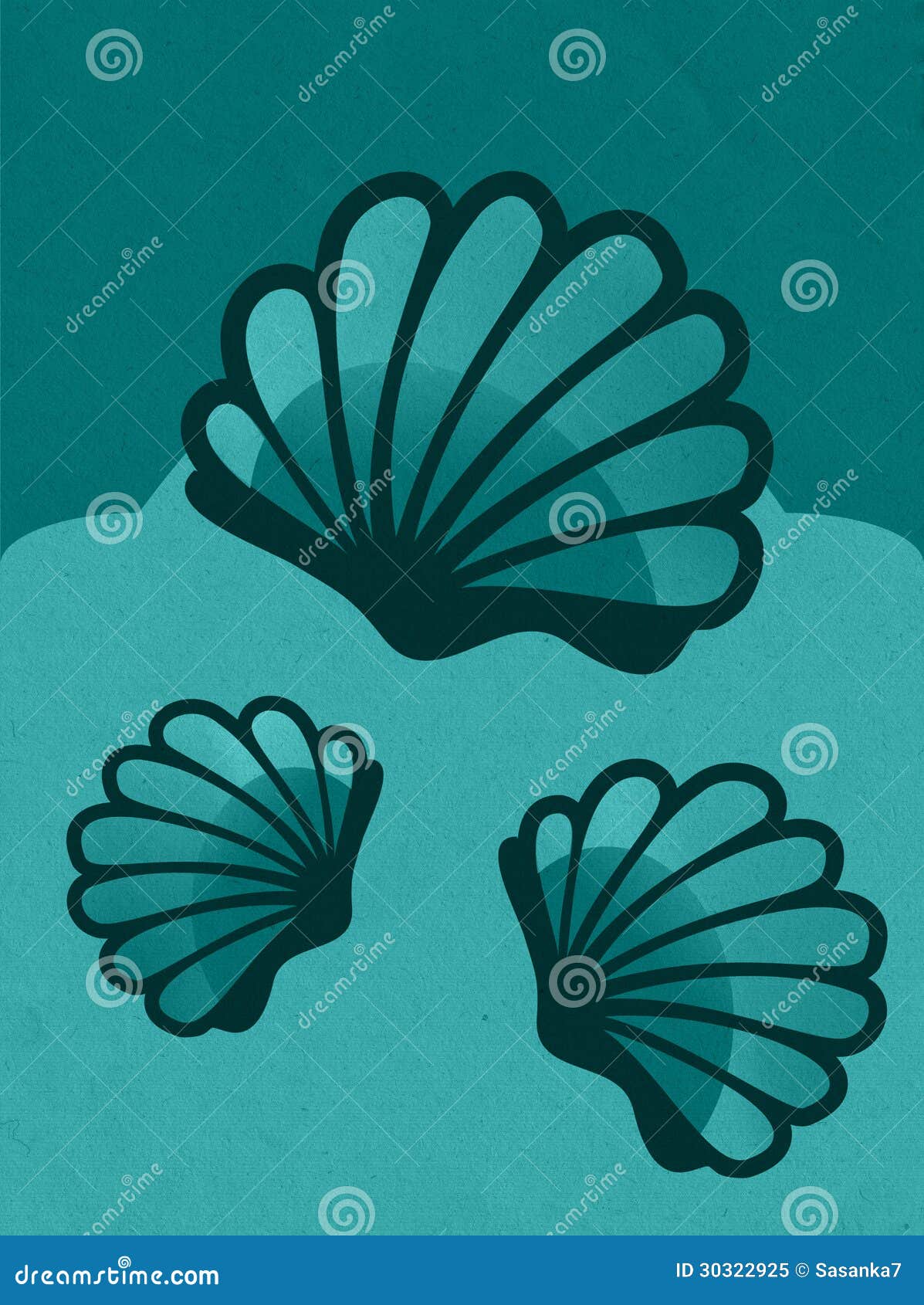 Seashells recycled stock illustration. Illustration of abstract - 30322925