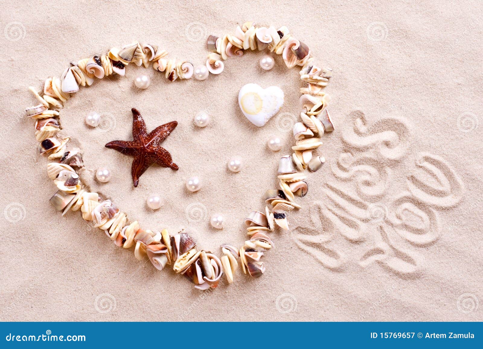 Seashells in sand stock image. Image of holiday, scenic - 15769657
