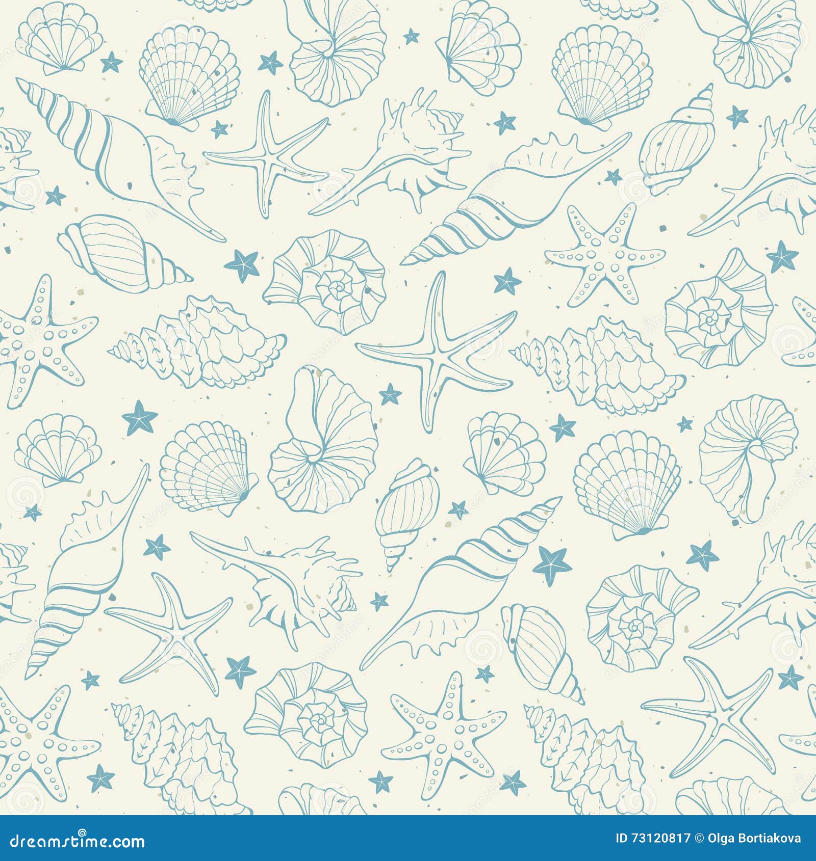 Seashells Seamless Background Stock Vector - Illustration of decoration ...
