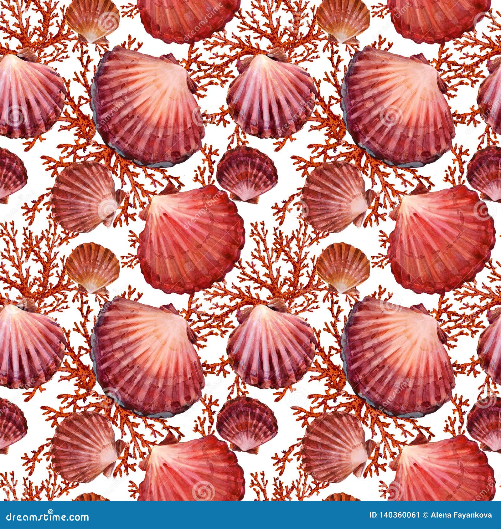 Seashells Seamless Pattern. Sea Shell Summer Ocean Texture. Nautical ... Seashells Seamless Pattern. Sea Shell Summer Ocean Texture. Nautical ...