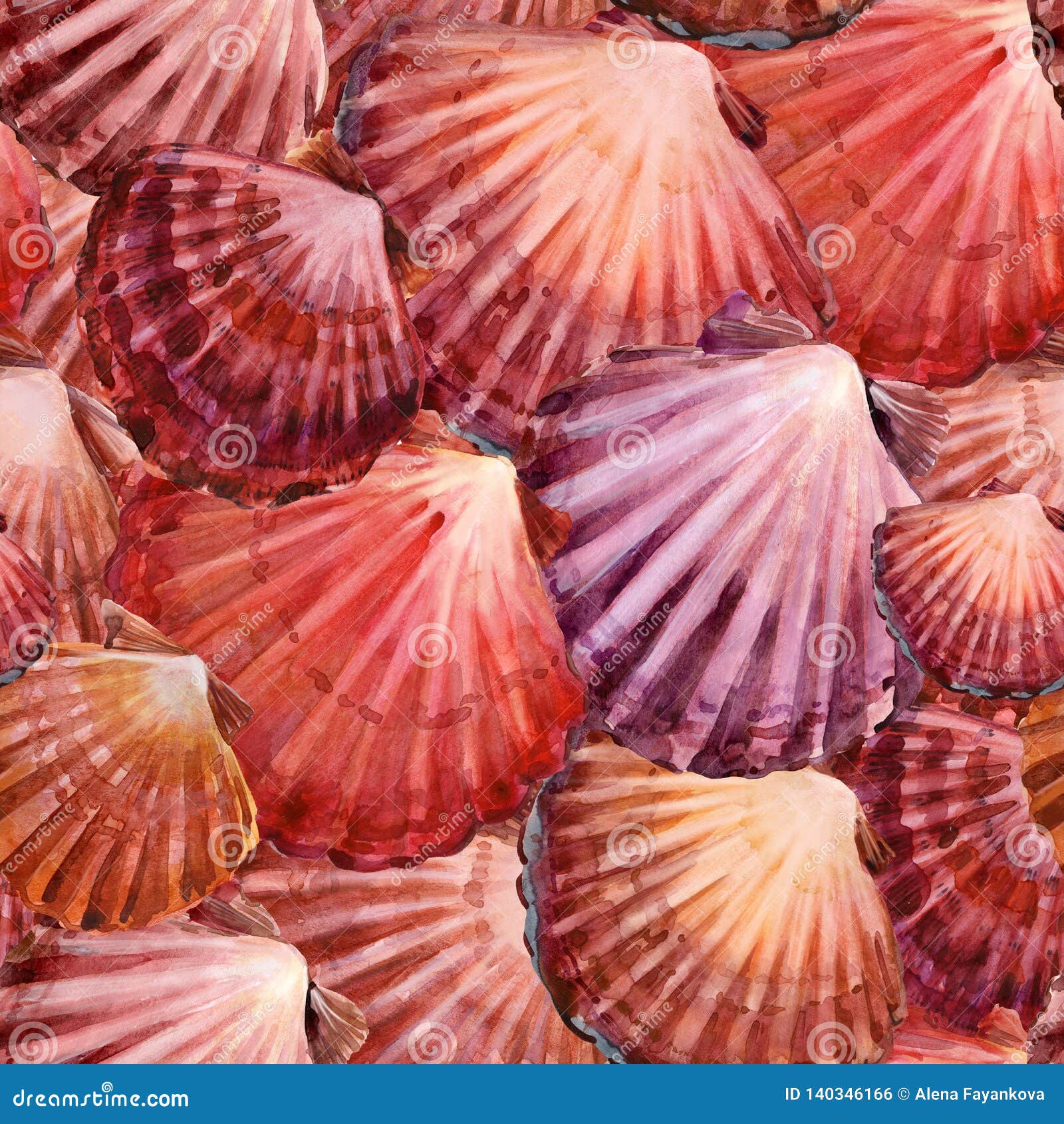 Seashells Seamless Pattern. Sea Shell Summer Ocean Texture. Nautical ... Seashells Seamless Pattern. Sea Shell Summer Ocean Texture. Nautical ...