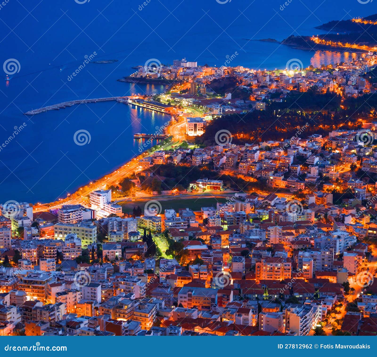 Seashore city stock photo. Image of brilliant, electrical - 27812962