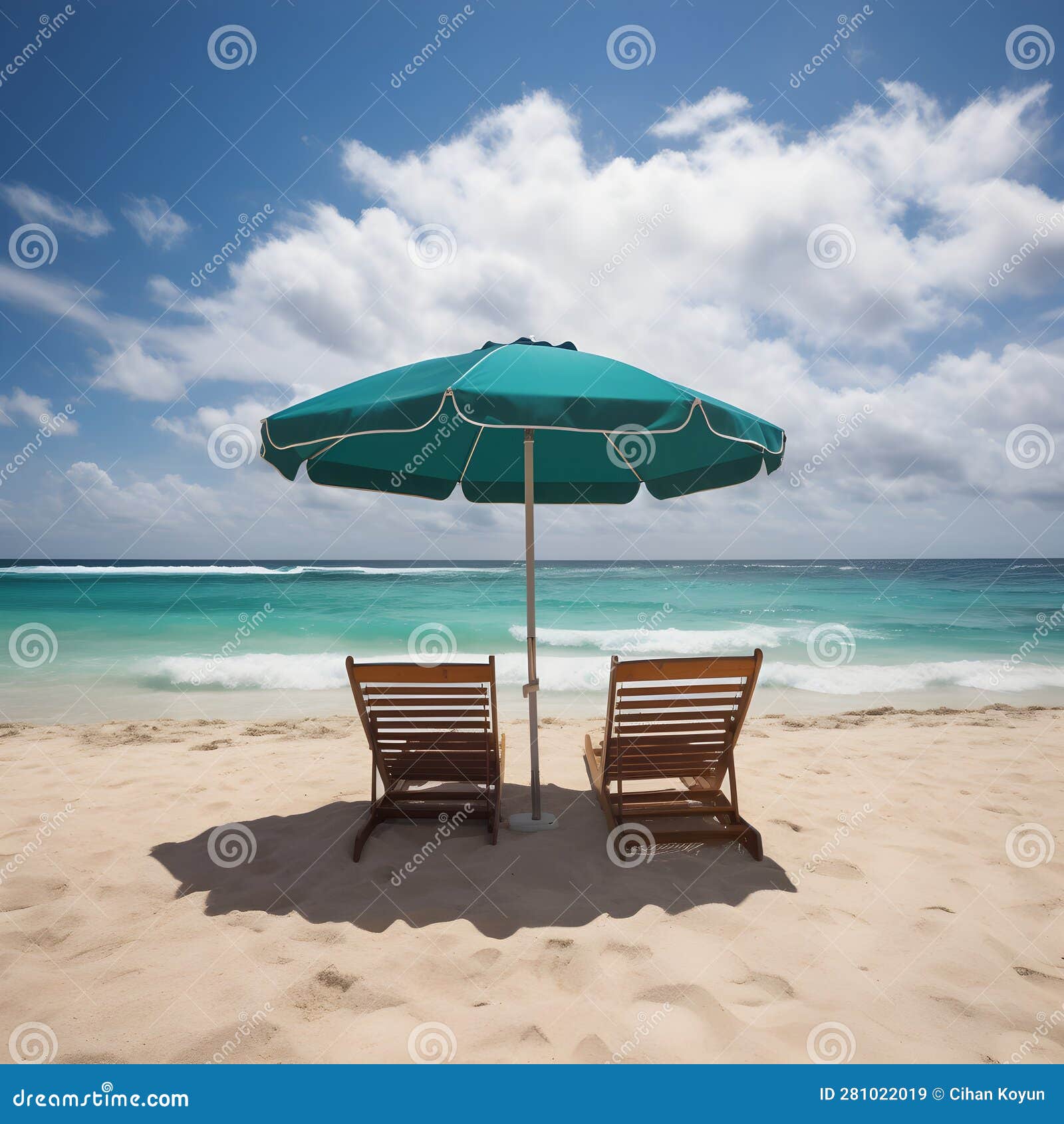 Seashore Euphoria, Sandy Beach, Billowing Clouds, and Ecstatic Ocean ...