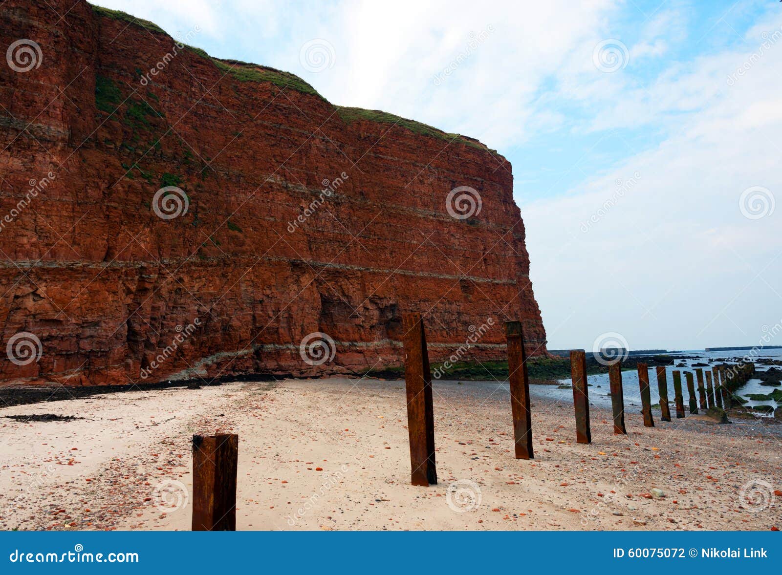 Seashore at Heligoland Island Stock Photo - Image of cutwater ...