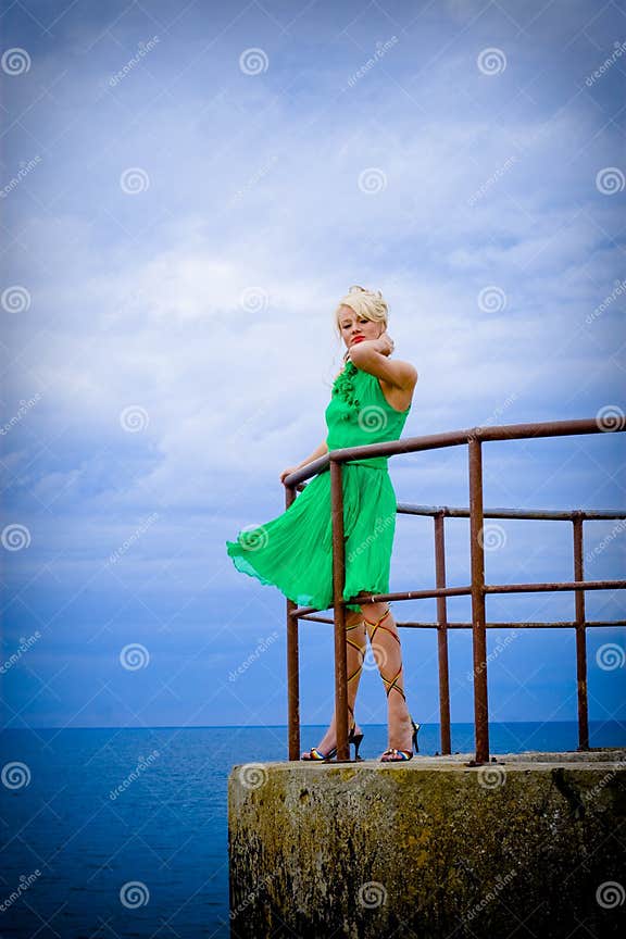 Seashore Model stock image. Image of looking, young, blond - 6201393