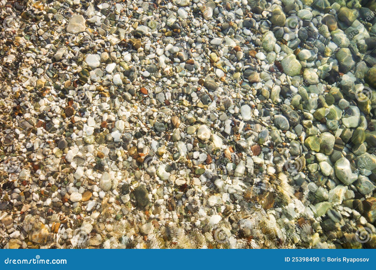 Seashore pebble over water stock photo. Image of smooth - 25398490