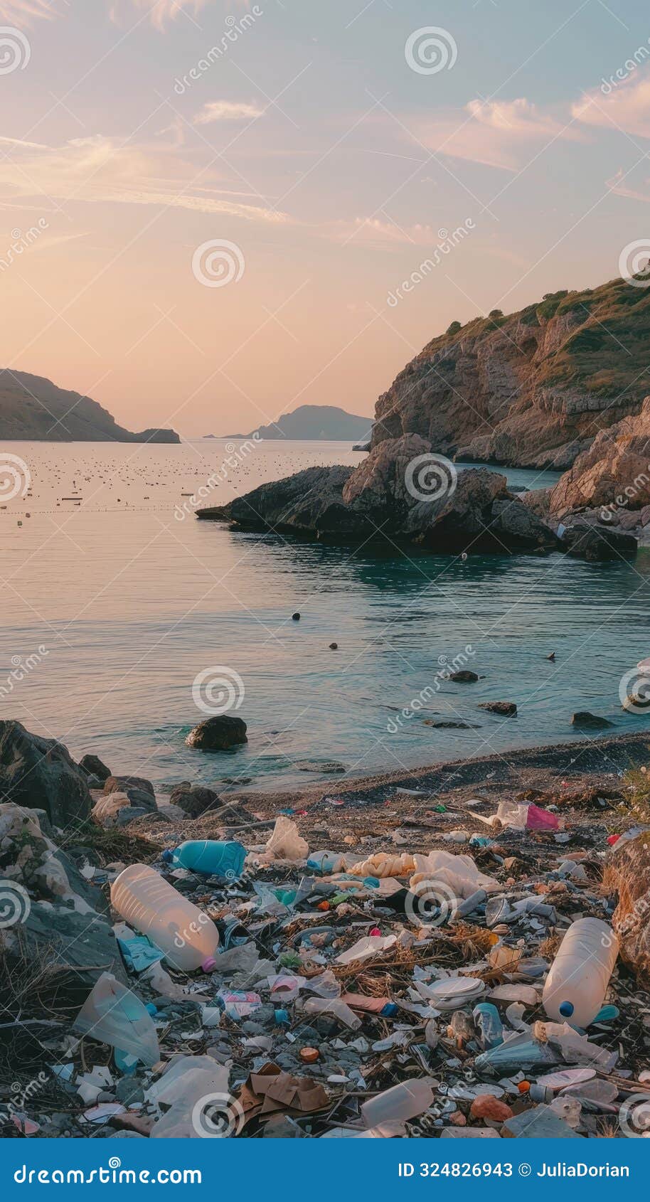 Seashore Pollution Garbage Littering Beach, Environmental Contamination ...