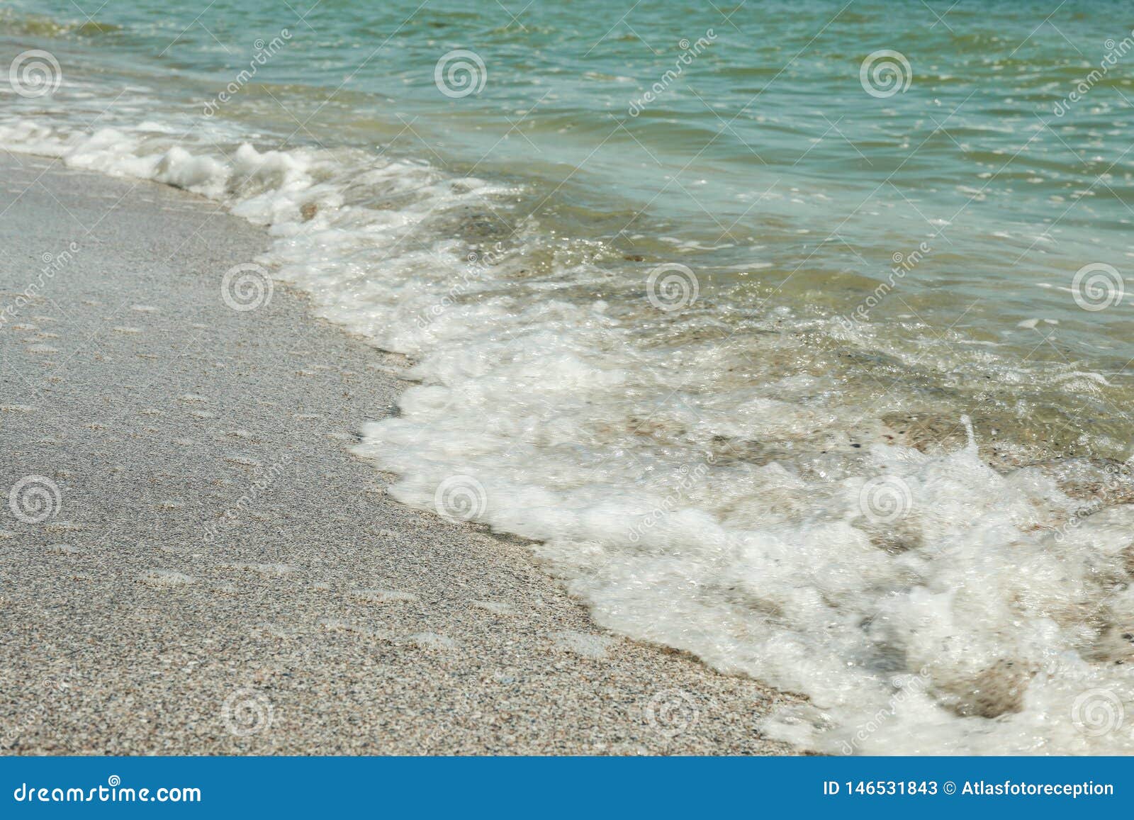 Seashore with Small Wave, Close Up Stock Image - Image of abstract ...