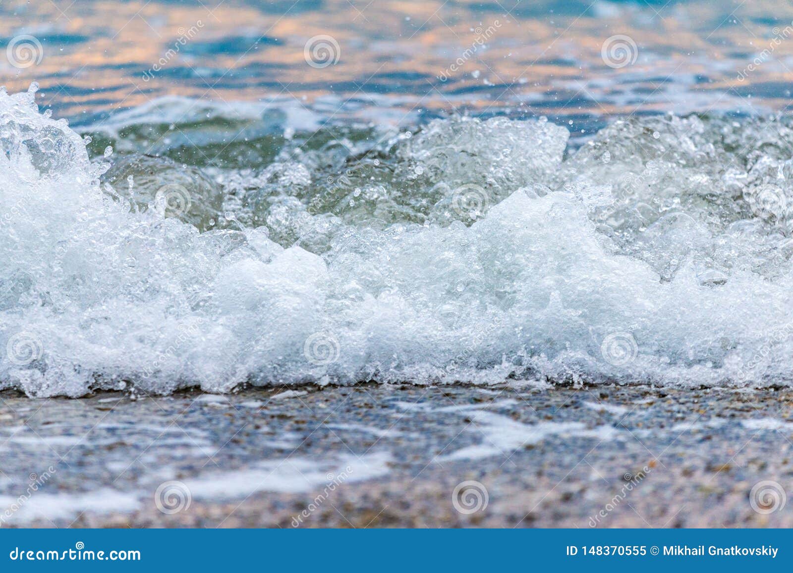 Seashore on Stone Beach. Close Up View Stock Image - Image of beautiful ...