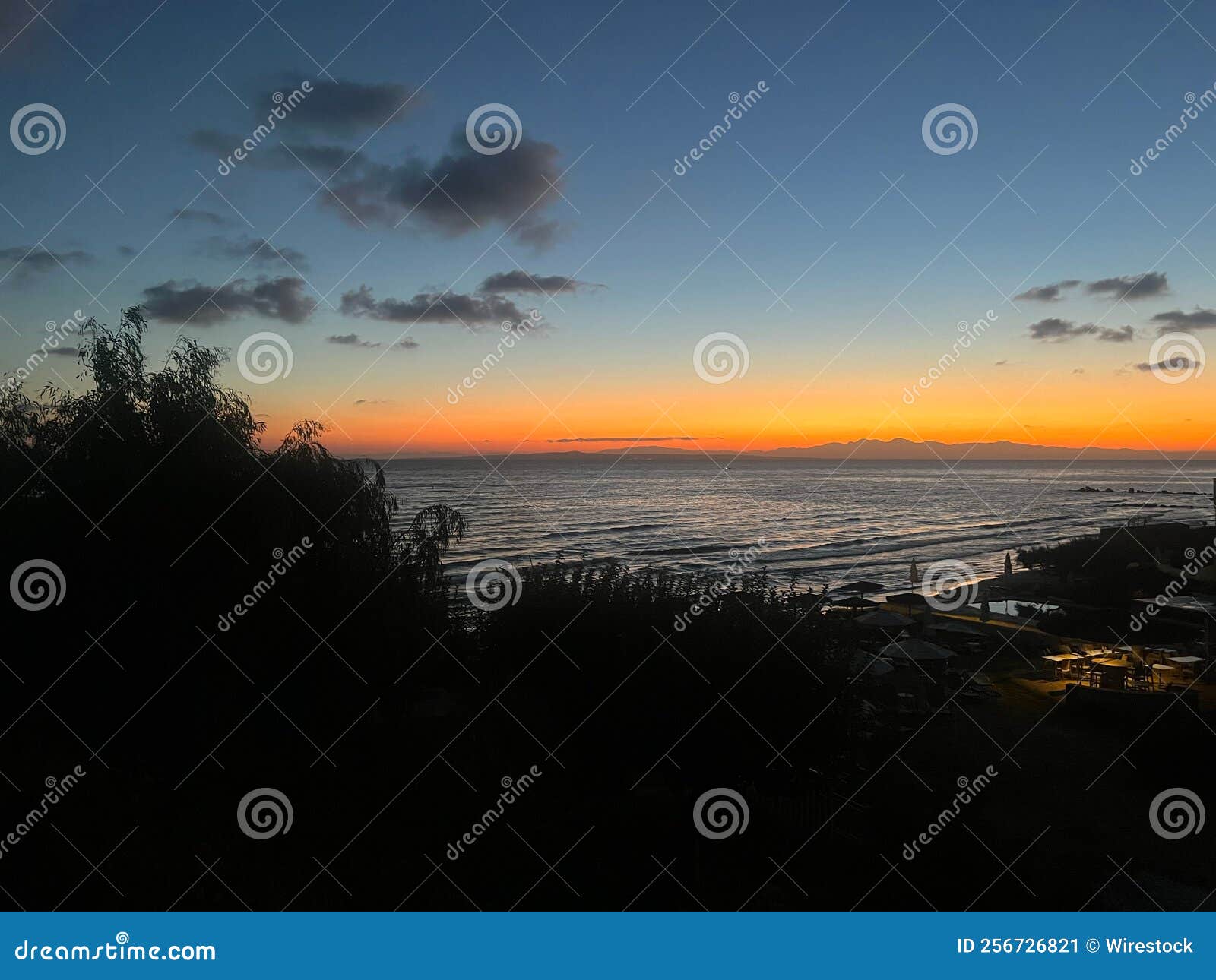 Seashore under the sunset stock image. Image of natural - 256726821