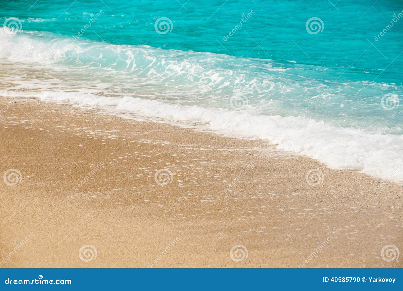 Seashore, Waves and Sandy Beach Stock Photo - Image of calm, travel ...
