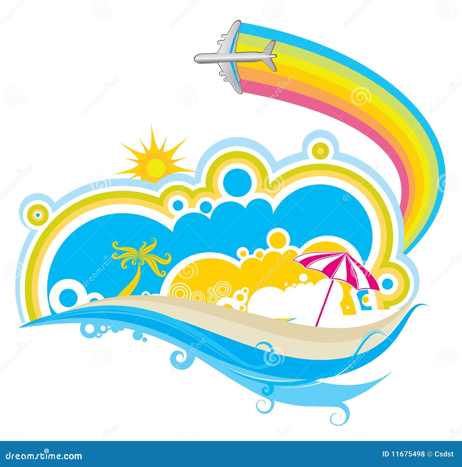 Seaside stock vector. Illustration of ocean, abstract - 11675498