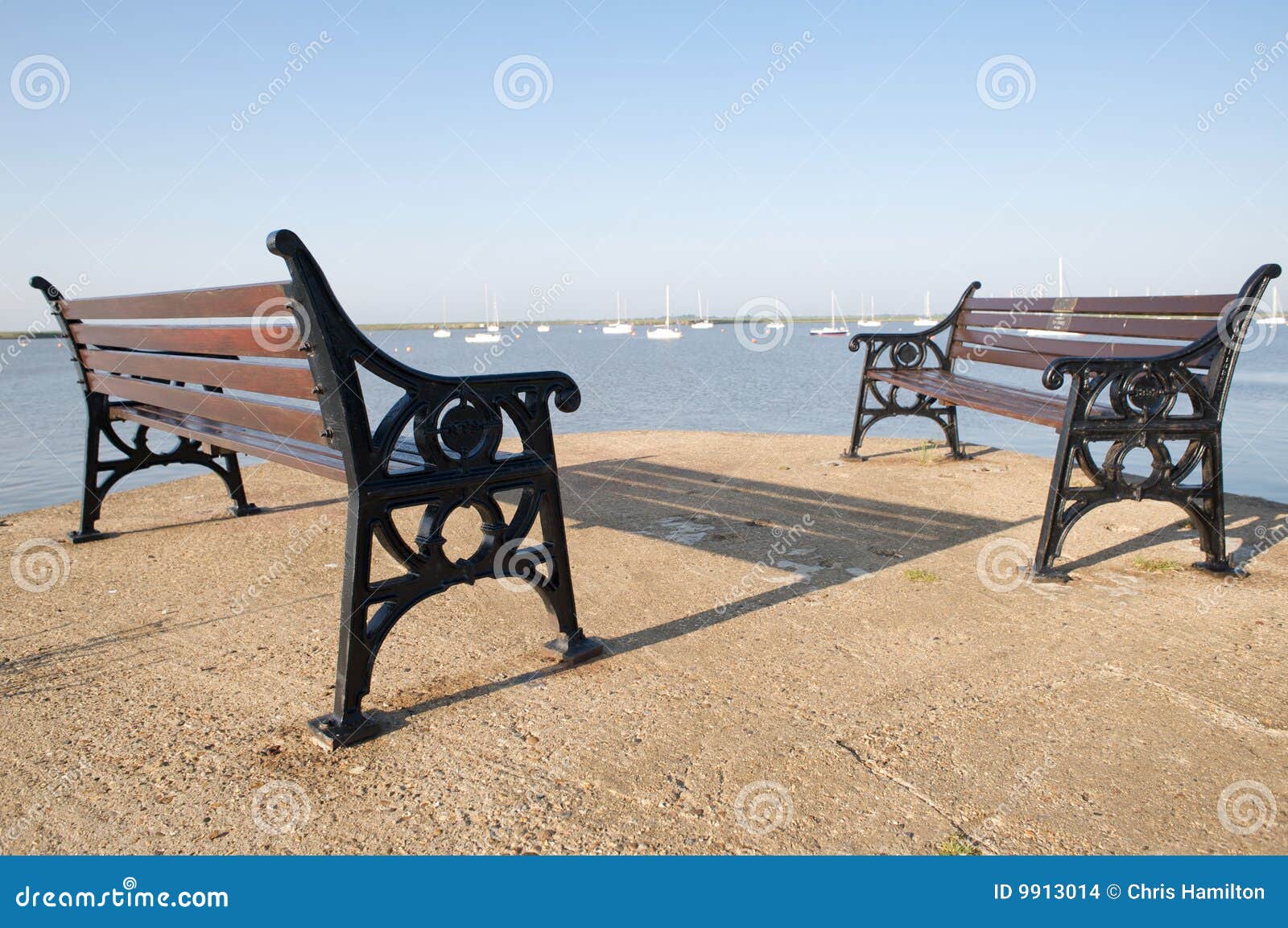 Seaside benches stock photo. Image of view, seats, tourist - 9913014
