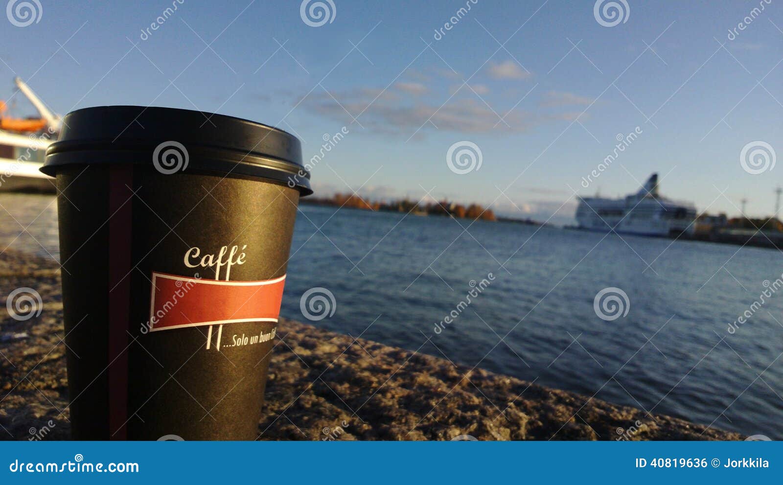 Seaside Coffee stock photo. Image of takeaway, pier, away - 40819636