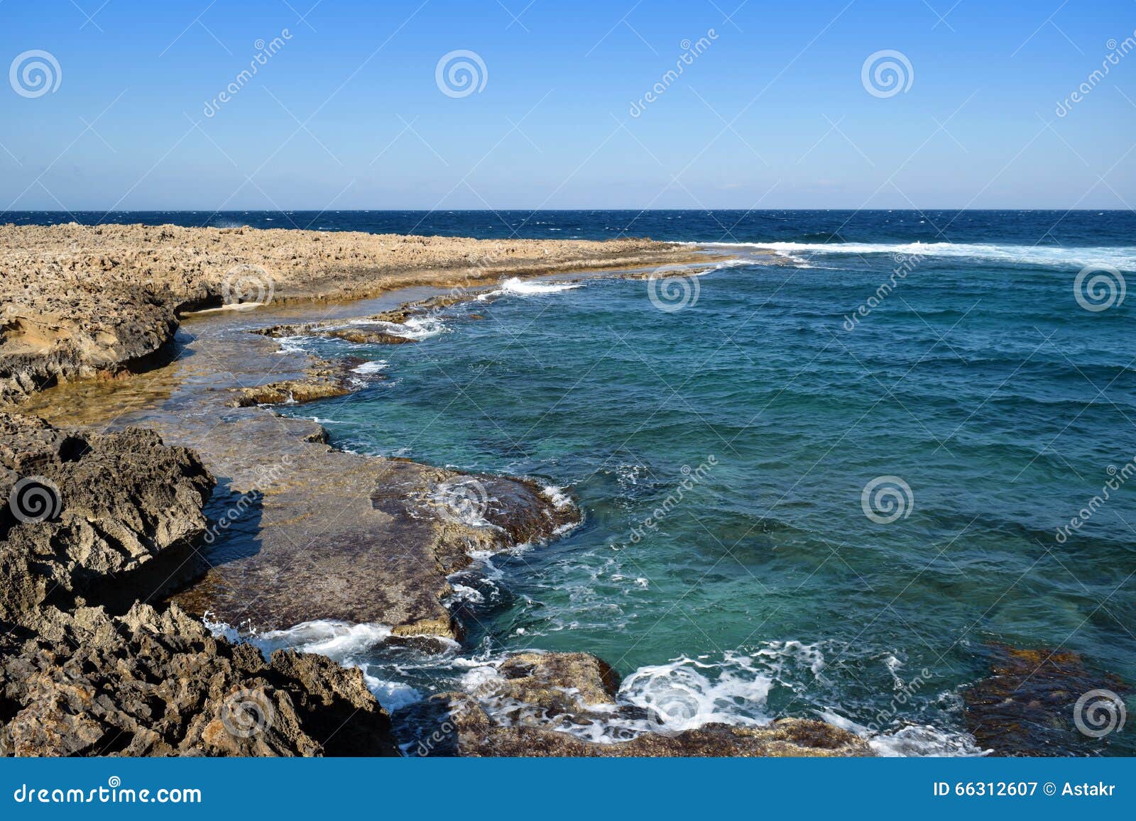 Seaside in Cyprus stock image. Image of rock, north, view - 66312607