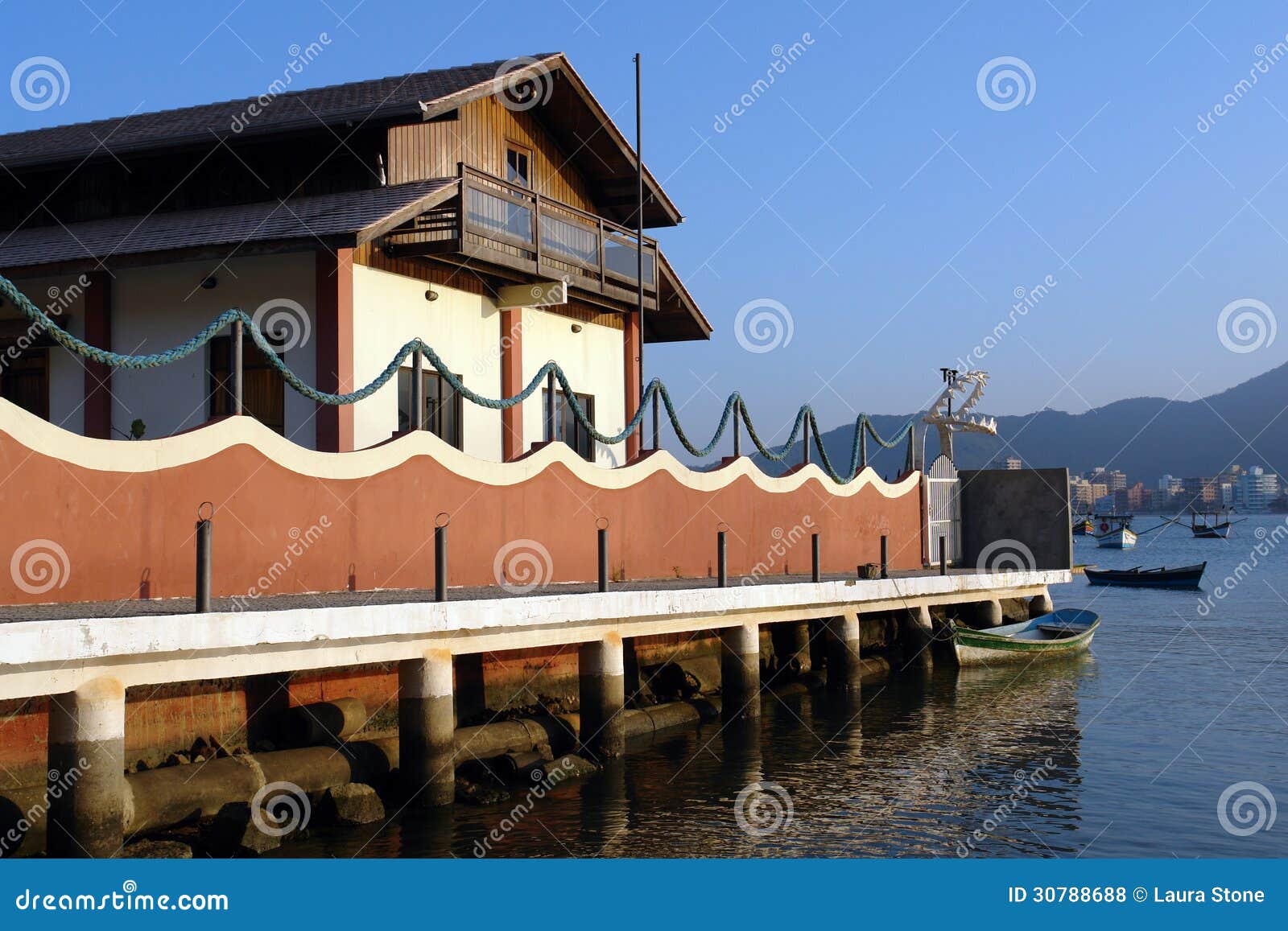 Seaside dock restaurant stock photo. Image of restaurant - 30788688