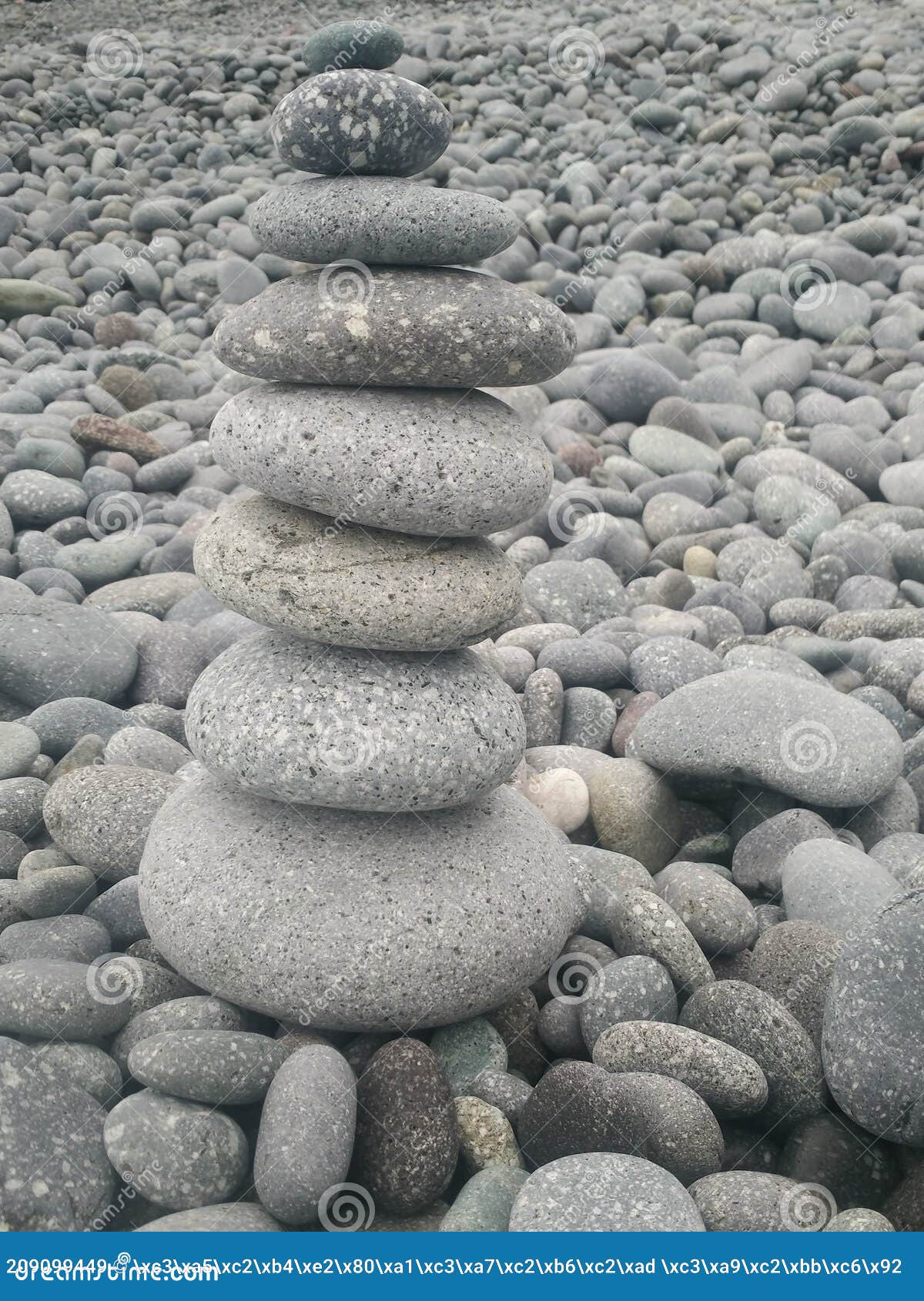 A tower of eight stones stock image. Image of rubble - 209099449