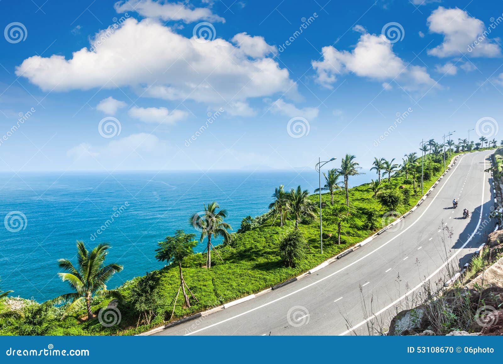 The seaside highway stock photo. Image of turquoise, scenic - 53108670