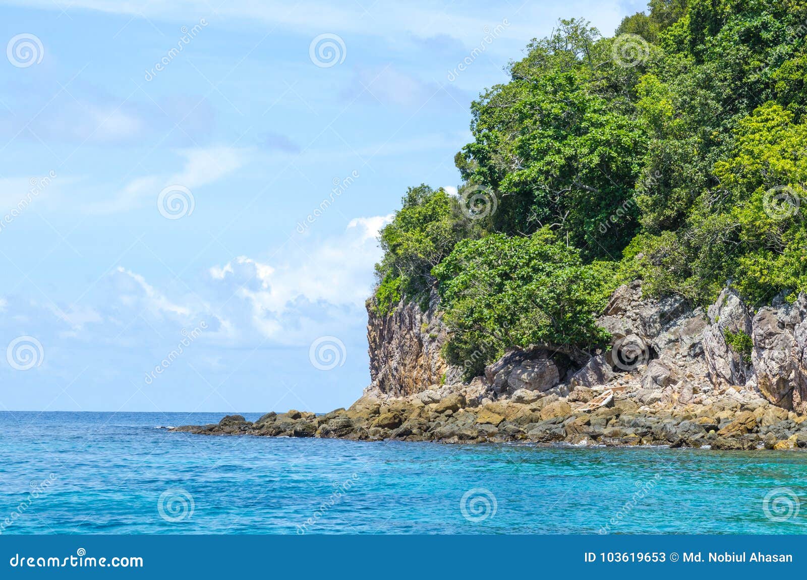 Seaside Hill view stock image. Image of krabi, lagoon - 103619653