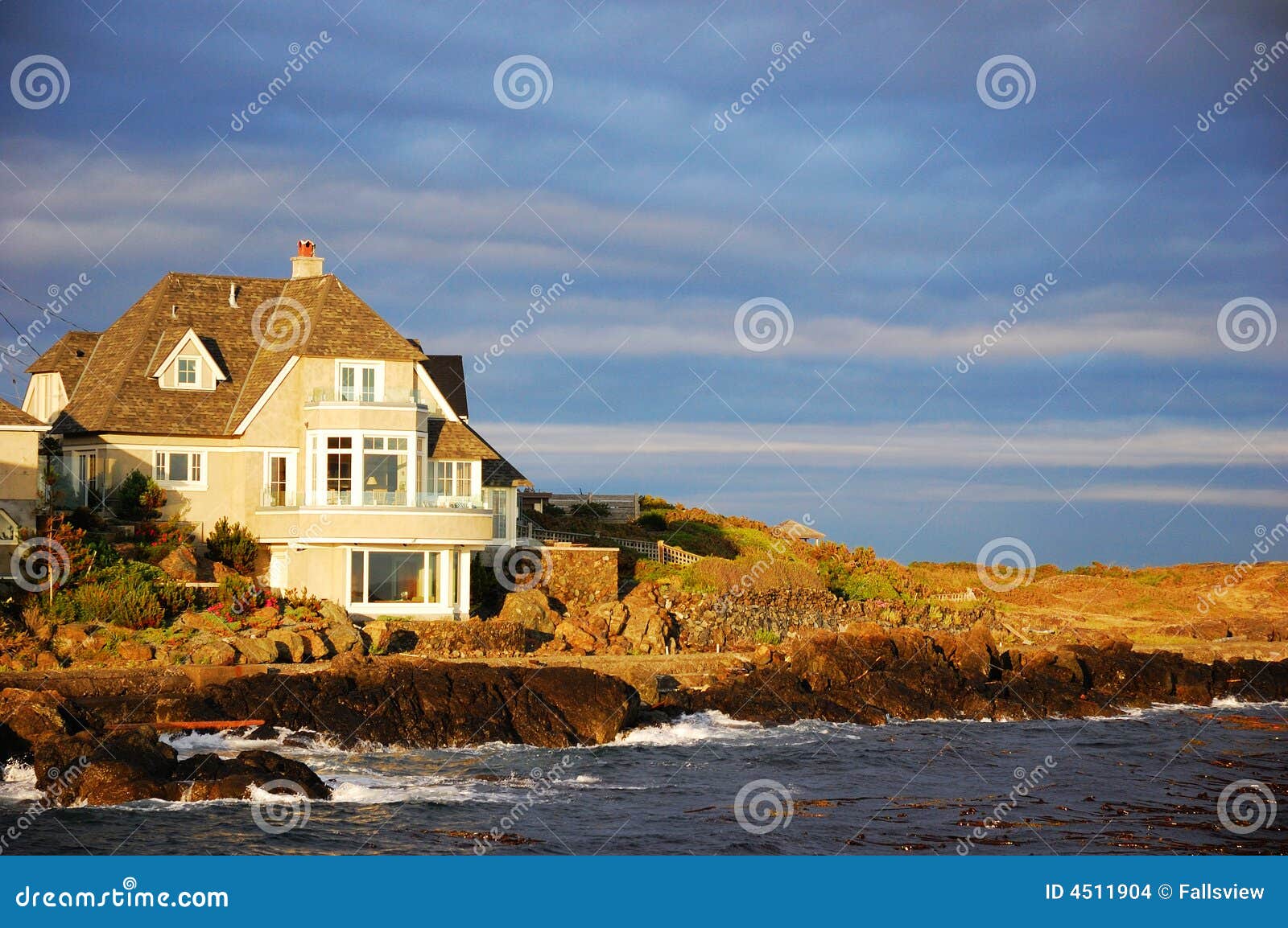 Seaside house stock photo. Image of dusk, canada, buildings - 4511904