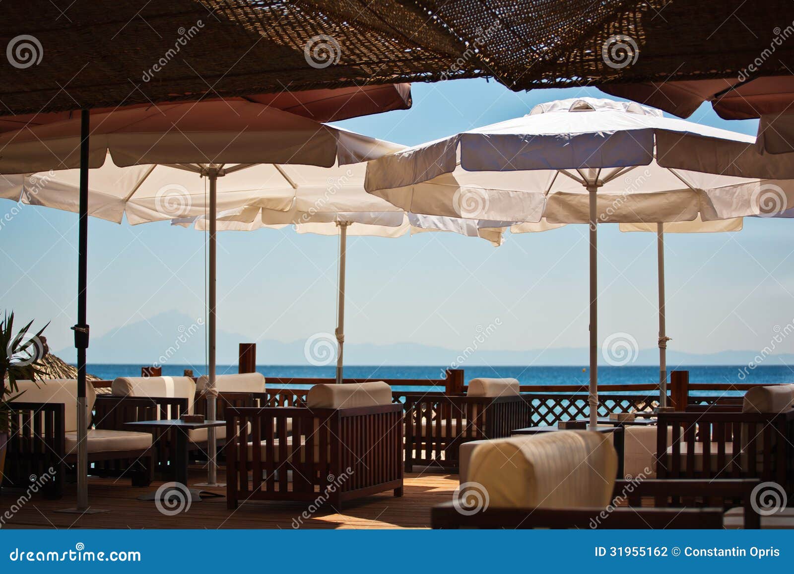 Seaside lounge restaurant stock photo. Image of scene - 31955162
