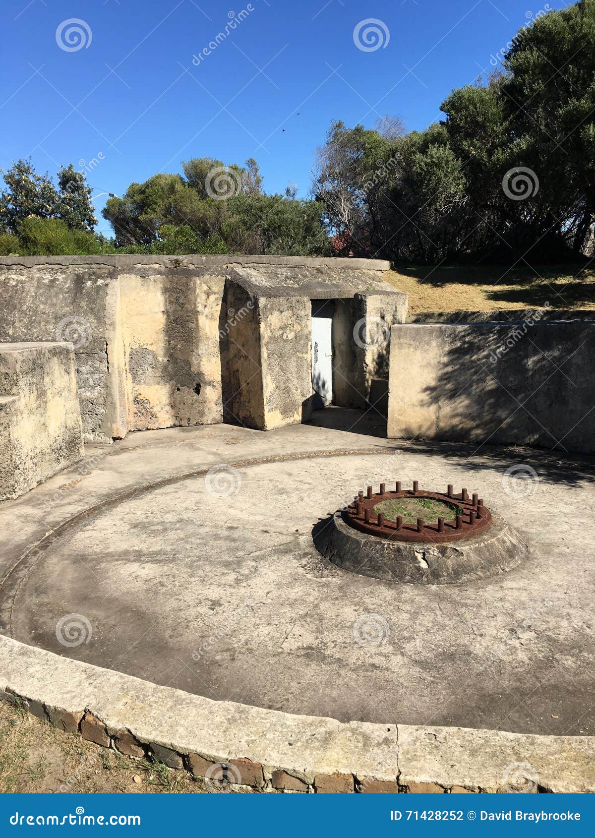 Seaside naval ruins stock photo. Image of outside, tree - 71428252
